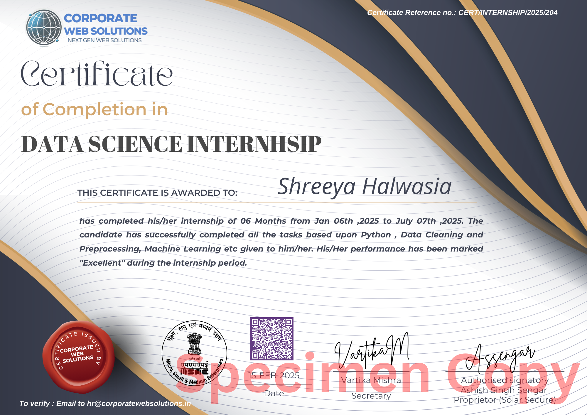 Data Science Internship for Students | CWS